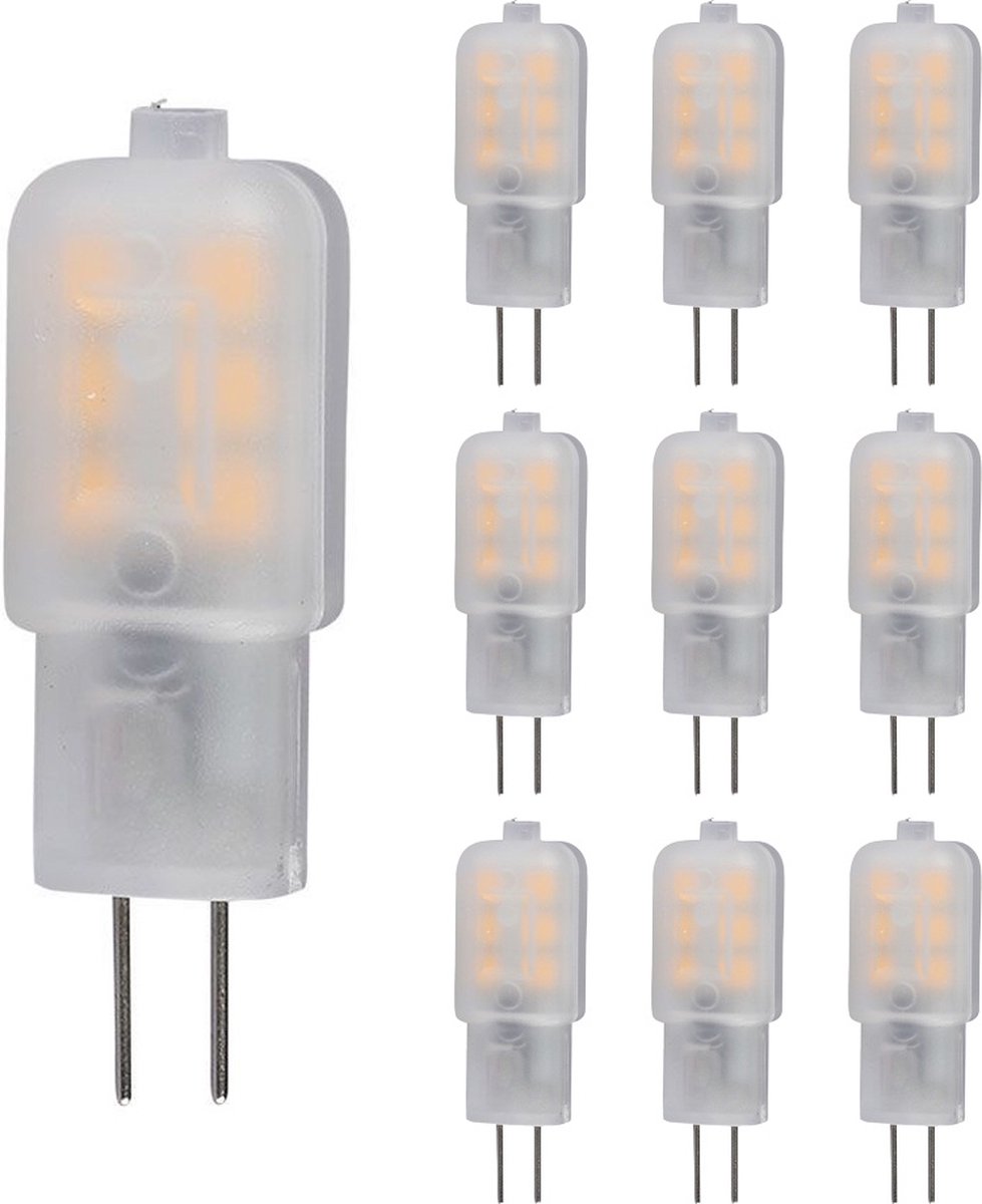 10x G4 LED lamp - 1.1 Watt - 100 Lumen - 3000K Warm wit licht - 12V Steeklamp - G4 LED... | bol.com