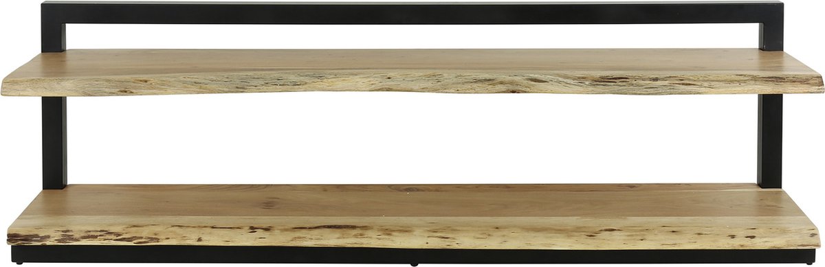 Tree Trunk - TV-meubel - massief acacia - naturel - 2 planken - stalen ...