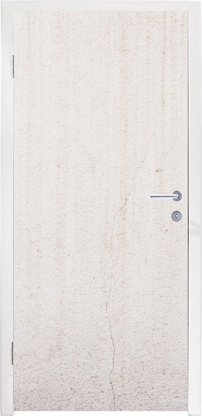 Deursticker Beton - Muur - Wit - 85x205 cm - Deurposter | bol.com