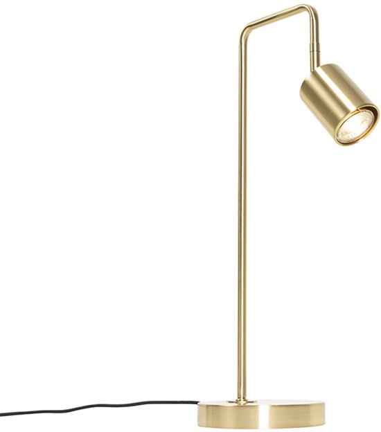 QAZQA java - Moderne Tafellamp - 1 lichts - H 49 cm - Goud/messing ...