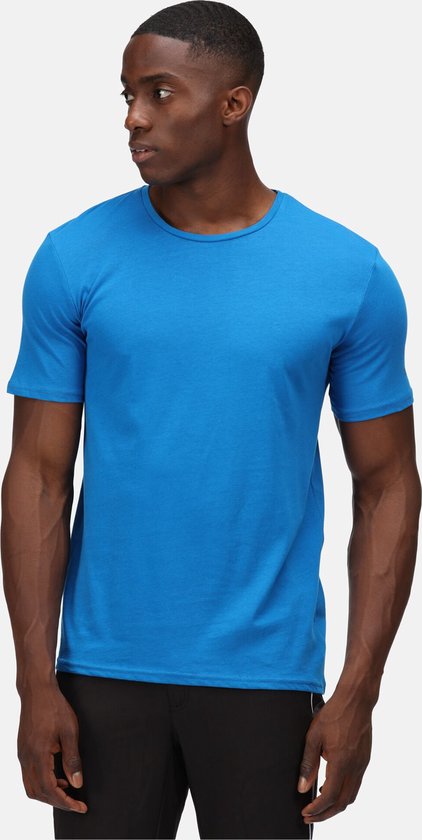 Het Regatta Tait T-shirt met korte mouwen - heren - sneldrogend - vochtdoorvoerend - Blauw | bol