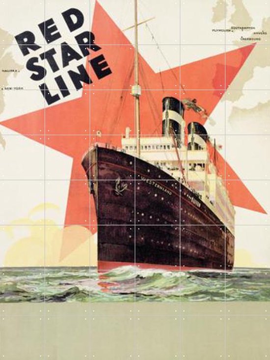 IXXI Red Star Line - Wanddecoratie - Abstract - 120 x 160 cm | bol