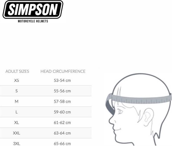 Simpson Speed Integraalhelm glans Wit XL | bol.com