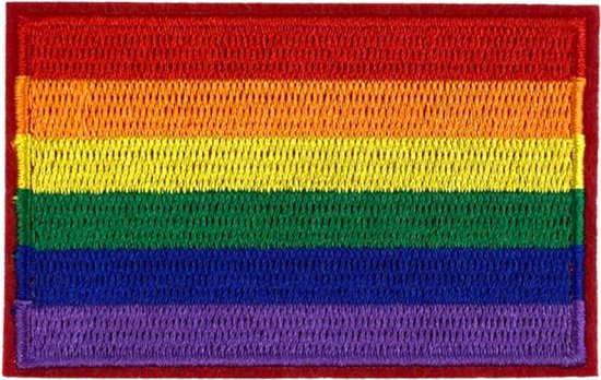 Vlag Rainbow Regenboog Gay Pride Flag Strijk Embleem Patch 8.2 cm / 5.1 ...