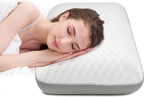 Traagschuim kussen, neksteunkussen, ergonomisch slaapkussen, koel kussen, dubbelzijdig... | bol