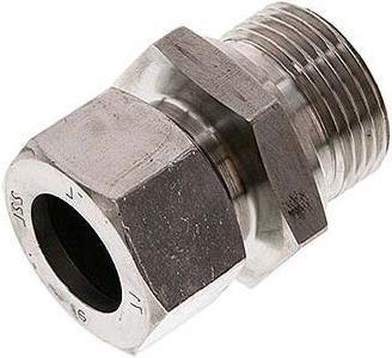 G 3/4'' Buitendraad x 25S RVS Rechte Snijring Koppeling 400 Bar DIN 2353 -... | bol