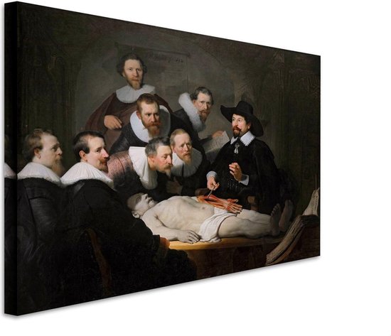 Rembrandt : The Anatomy Lesson of Dr Nicholaes Tulp (1632) Canvas Print ...