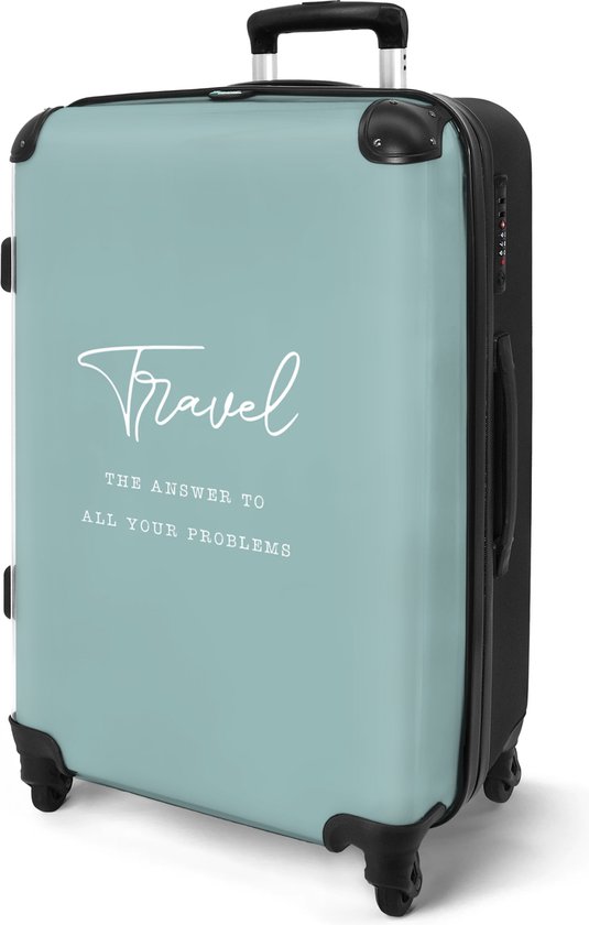 NoBoringSuitcases.com® - Koffer groot - Blauwe rolkoffer lichtgewicht ...