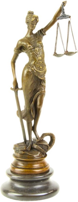 Vrouwe Justitia – Bronzen Beelden - Decoratie Cadeau Beeld – Brons ...