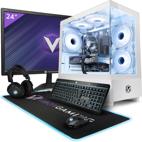 Vibox II-140 Game PC - 24" Scherm Pakket - Six-Core Intel i5 11400F ...