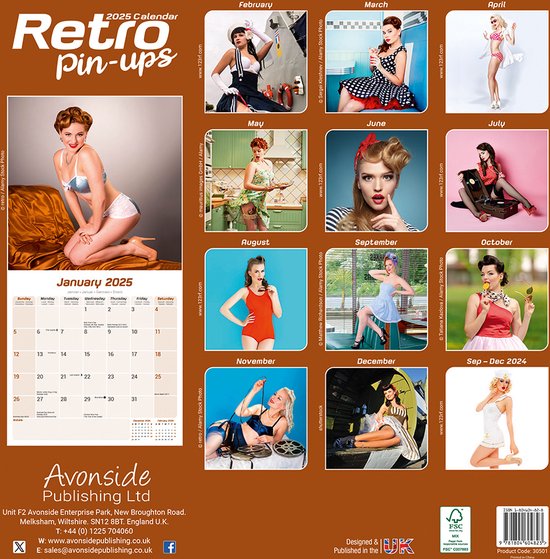 Retro Pin Ups Kalender 2025 | bol
