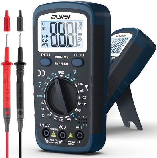 Digitale multimeter 2000 counts voltmeter AC/DC spanning DC stroom ...