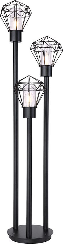 Globo vloerlamp Horace - zwart - metaal - 31359-3 | bol