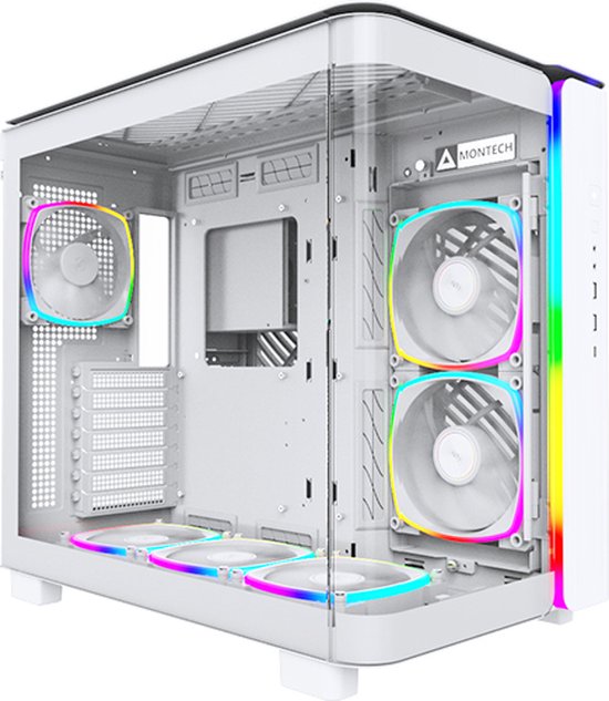 MONTECH KING 95 PRO Tempered Glass ARGB Midi-tower PC-behuizing Wit | bol