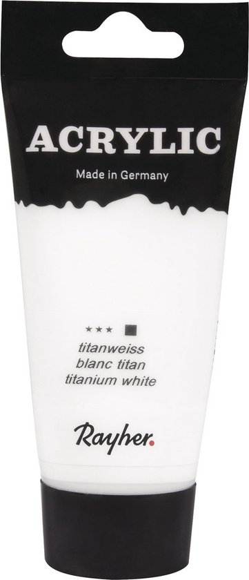 Witte acrylverf/hobbyverf op waterbasis 75 ml - Schilderen/knutselen ...