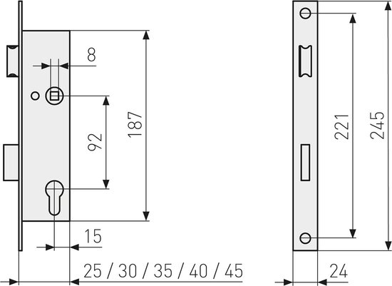 Insteekslot - zilver - 25 mm | bol