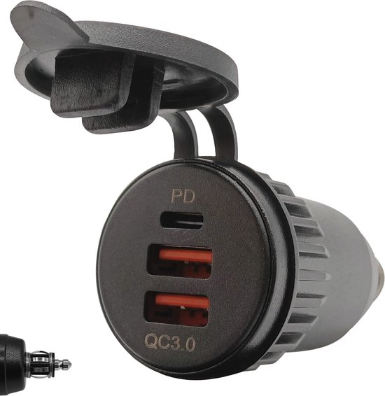 ProRide USB Lader Motor - Din Hella - PD/QC3.0 - 12V/24V - Motor USB C ...