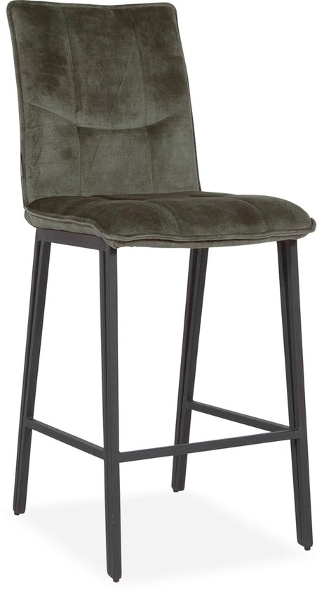 Barstoel Fancy (Laag) - Adore Hunter - Velvet - Velvet - Groen -... | bol
