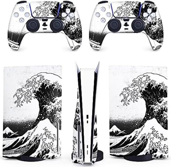 Wave Japanse huid Vinyl Cover Wrap Sticker voor PS5 Console Controller ...