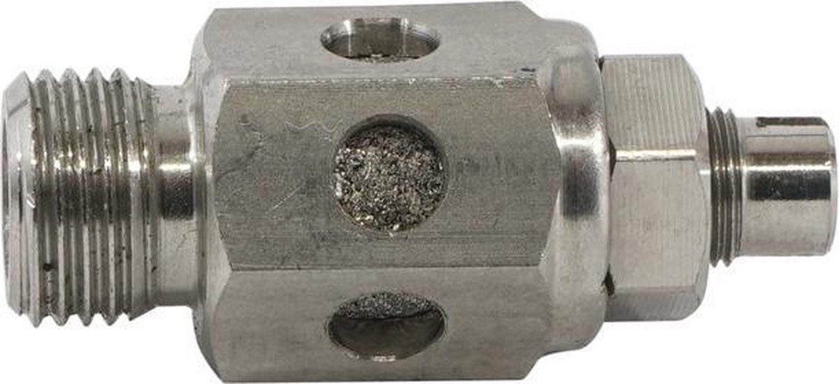 R1/8 RVS Smoorventiel met Geluiddemper - MSLC-01-S | bol.com