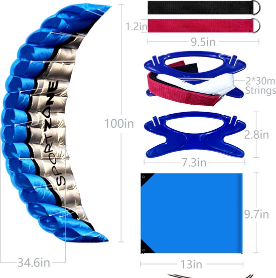 Tweelijns Matrasvlieger Symphony Beach 2.5 Rainbow Spanwijdte ...