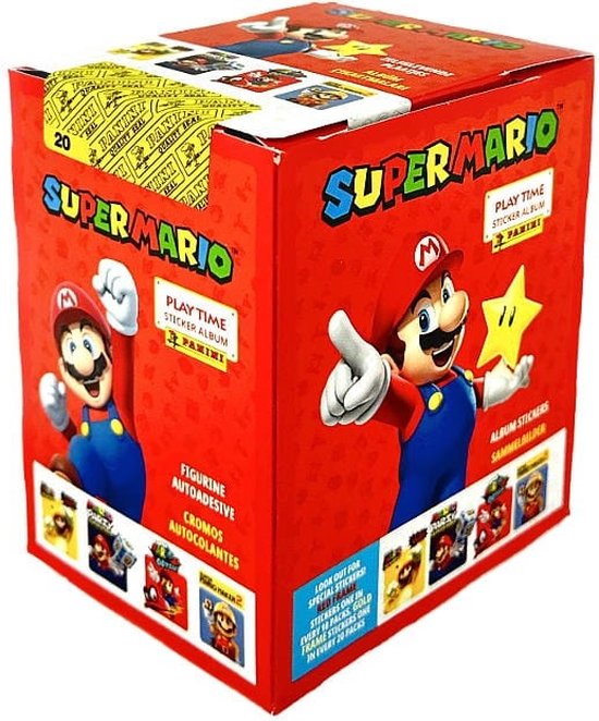 Super Mario Sticker Pack Booster Box (36 Pakjes) Panini | Games | bol.com
