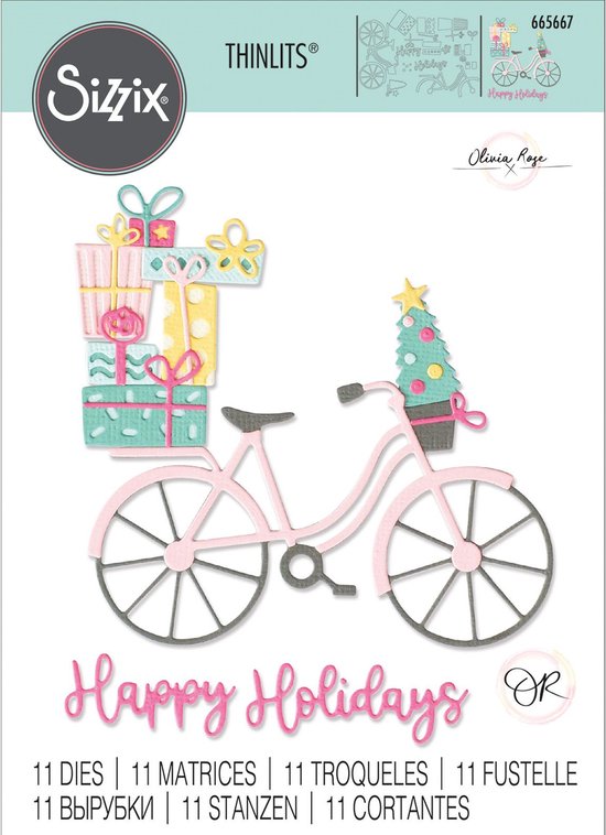 Sizzix Thinlits Snijmallen Bike with Gifts | bol