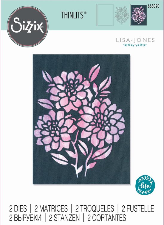 Sizzix Thinlits Die Set Negative Florals | bol