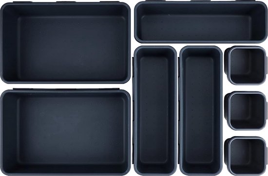 Lade-organizers, 8 stuks plastic ladeverdelers, lade-organizers ...