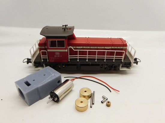 micromotor HR027F motor ombouwset voor Roco DB BR 384, DB E71, ÖBB Rh ...