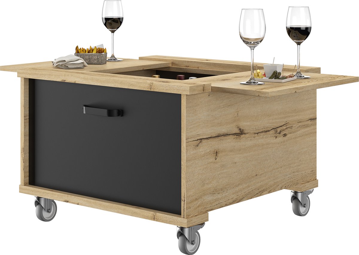 Diagone - Salontafel - Bruin - 72x70x50 cm | bol.com