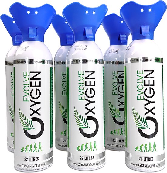 Evolve Oxygen 6x 22L - Pure Zuurstof (97%) - Zuurstoffles - 132L | bol.com