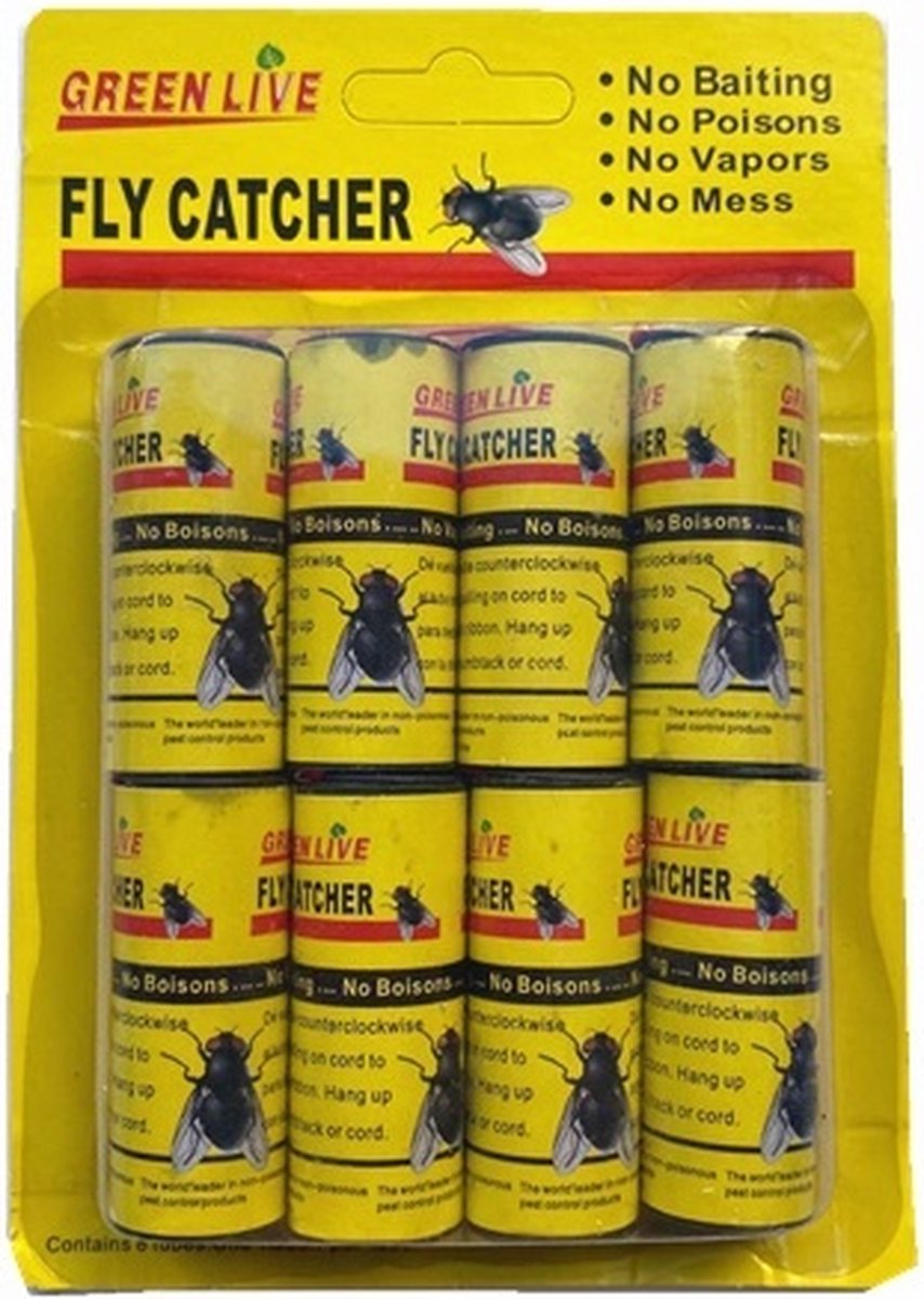Green Live Fly Catch Trap - Vliegenval - Tegen vliegen 8st | bol.com