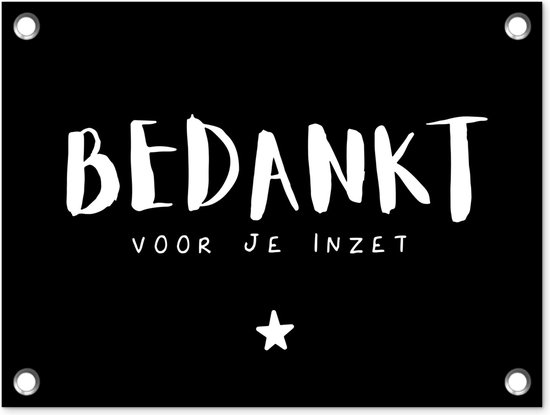 Tuin decoratie Quotes - Bedankt voor je inzet - Collega - Spreuken ...