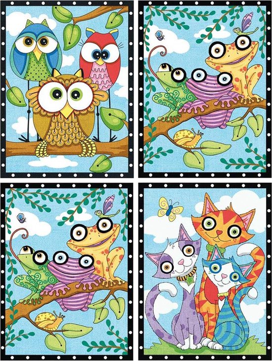 Dimensions-color by number - animal trios | bol.com