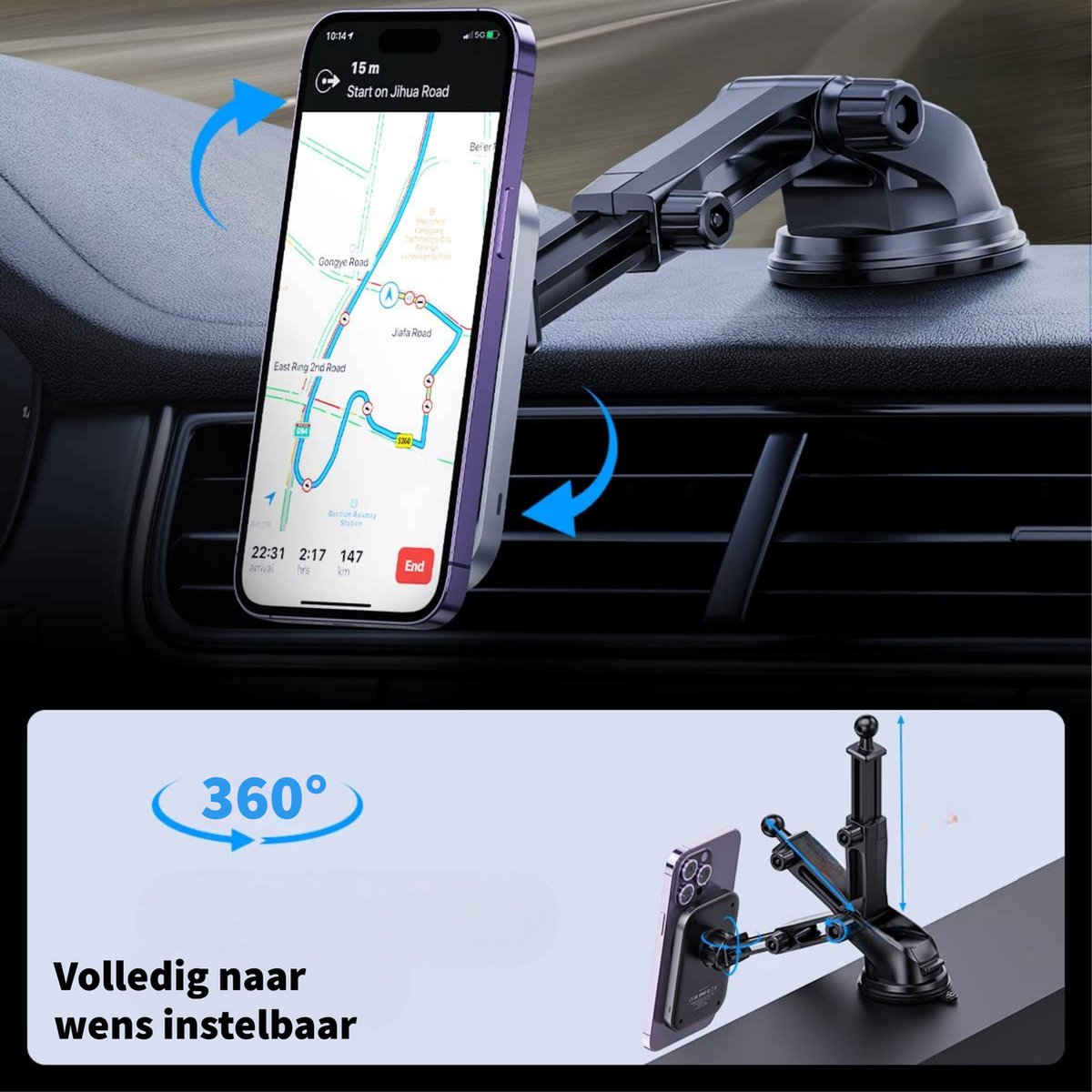 MagSafe Telefoonhouder Auto - Telefoonhouder Ventilatierooster ...