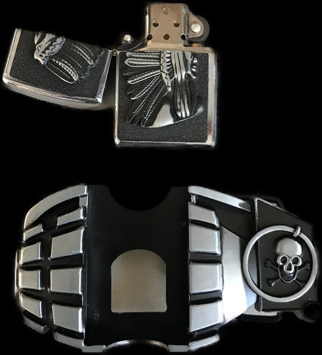 Buckle-Gesp- Indian met benzine aansteker Zippo look niet gevuld | bol.com