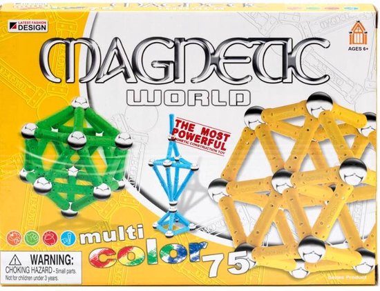 Magnetische blokken - Magnetic World 75pcs | bol