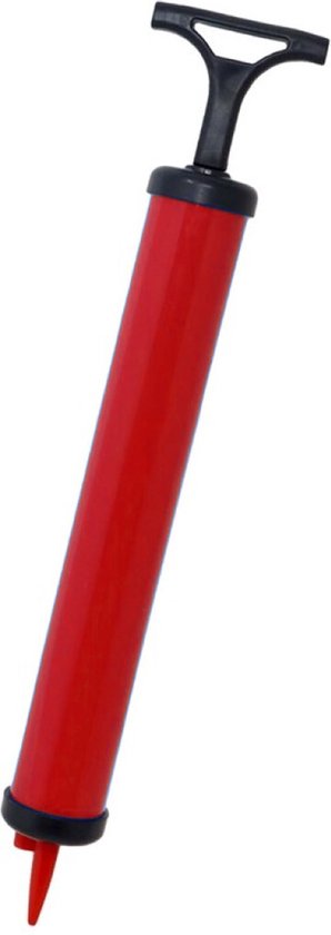 Ballenpomp/luchtpomp - met naald - rood - 28 cm - Handpomp | bol