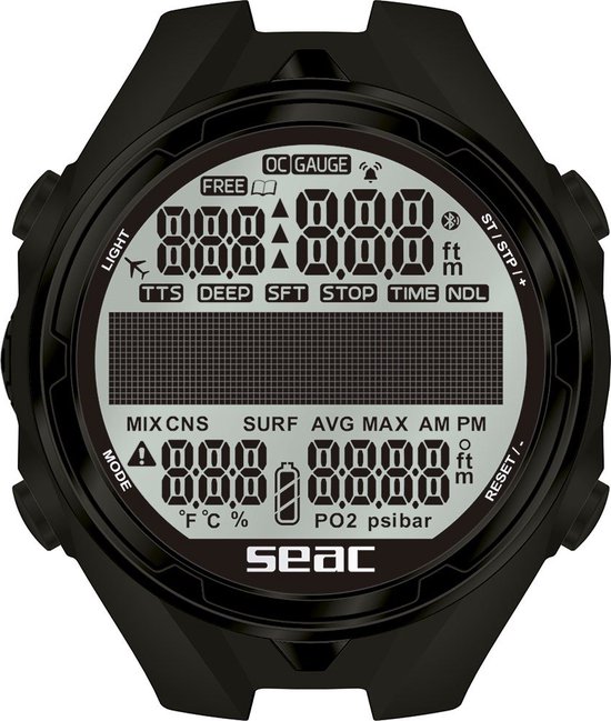 Seac Action duikcomputer Zwart | bol