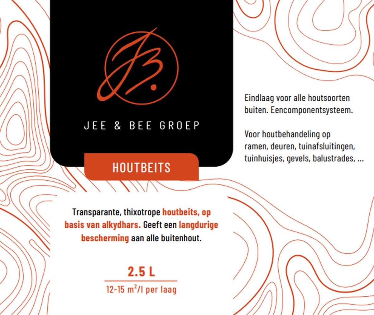 Jee & Bee beits - midden eik satijnglans | bol.com