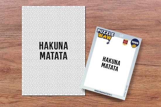 Puzzel Quotes - Hakuna matata - Kinderen - Baby - Tekst - Legpuzzel ...