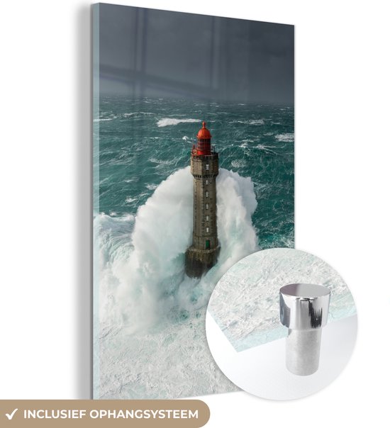 MuchoWow® Glasschilderij 120x180 cm - Schilderij acrylglas - De vuurtoren van la... | bol