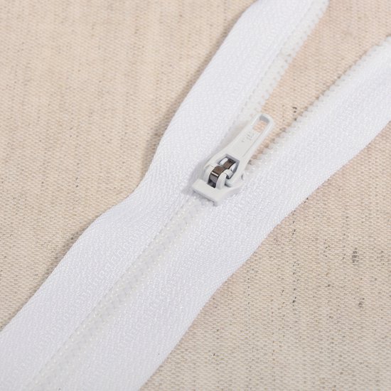 Broekrits polyester stevig wit 501 15cm - niet-deelbare rits | bol
