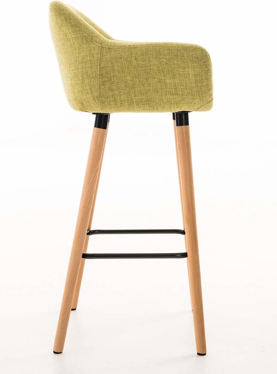 Luxe Barkruk Randall - Geel - Hout - Modern Design - Set van 2 ...