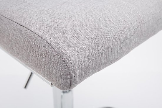 Luxe Barkruk Dora - Grijs - Chroom - Modern Design - Set van 2 ...