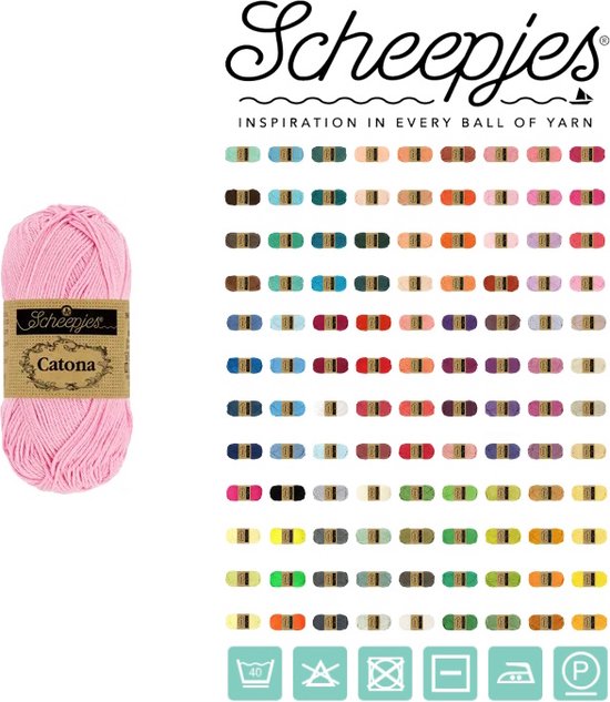 Scheepjes - Catona - 222 Tulip - set van 5 bollen x 50 gram | bol.com