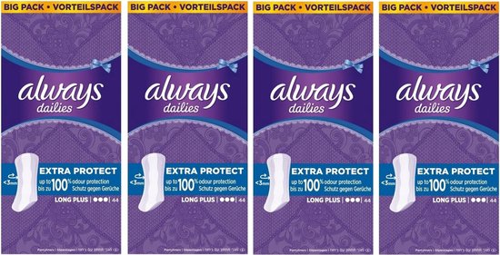 Always Extra Protect Inlegkruisjes Long Plus - 4x44st ...