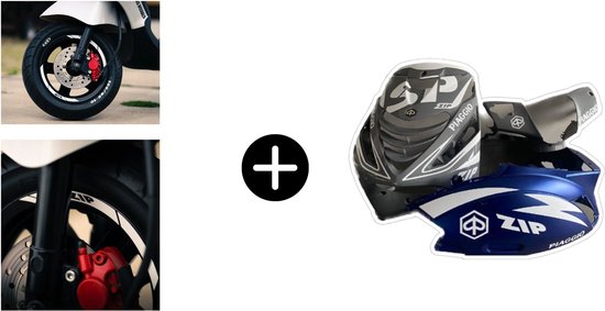 Piaggio Zip Stickers - Combi Deal - Wielstickers Zip - Stickerpakket ...