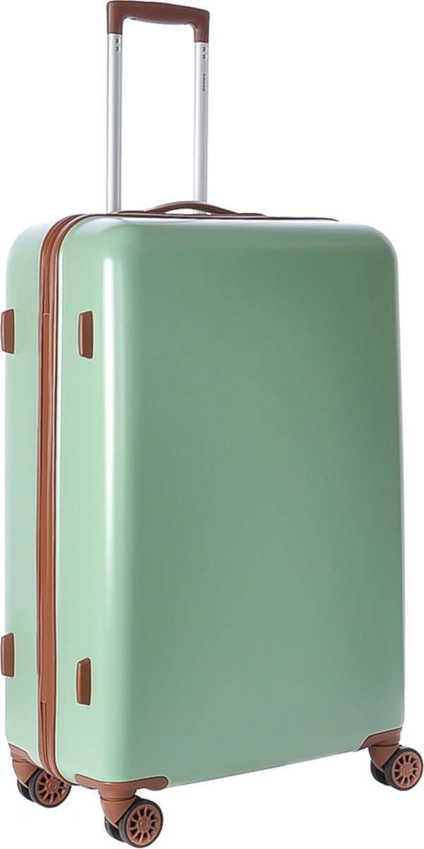 Decent Retro Koffer Groot 76 cm Olive Light Green | bol.com